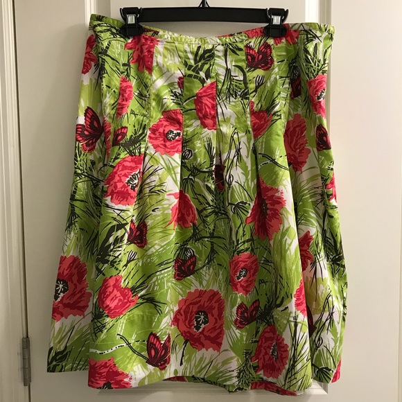 Talbots | Skirts | Talbots Woman Cotton Floral Skirt 4w | Poshmark